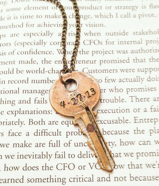 Hand-Stamped Personalized Key Necklace – Made By Mills