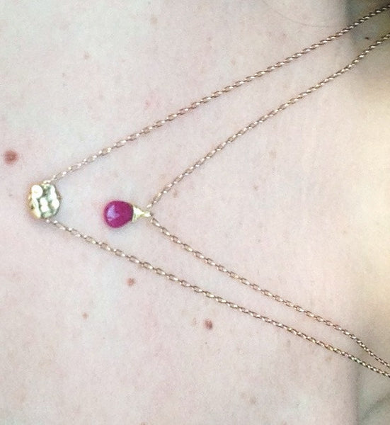 Genuine Ruby Stackable Necklace – Made By Mills